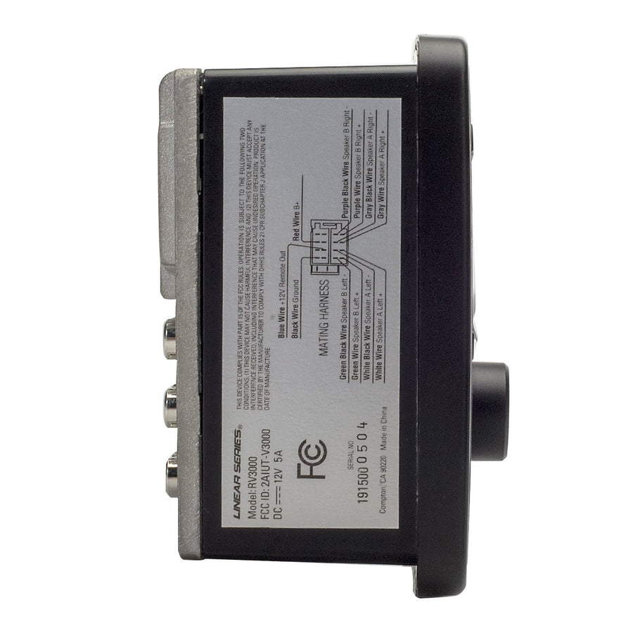 Linear Series RV3000 | AM/FM & USB/BT Deckless Wall Mount Receiver ...