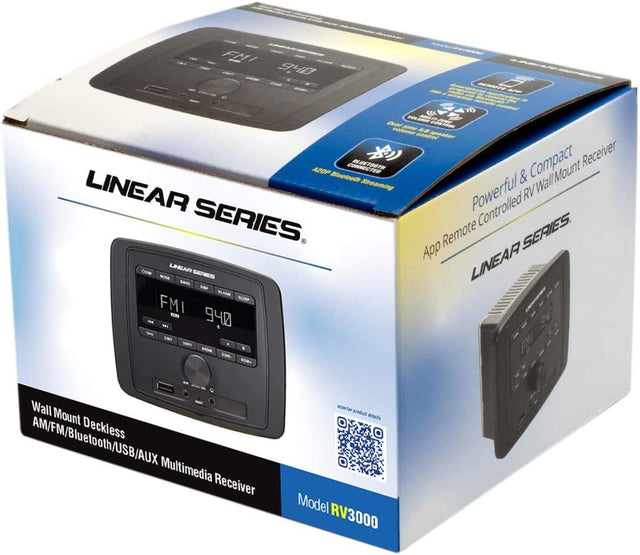 Linear Series RV3000 | AM/FM & USB/BT Deckless Wall Mount Receiver ...